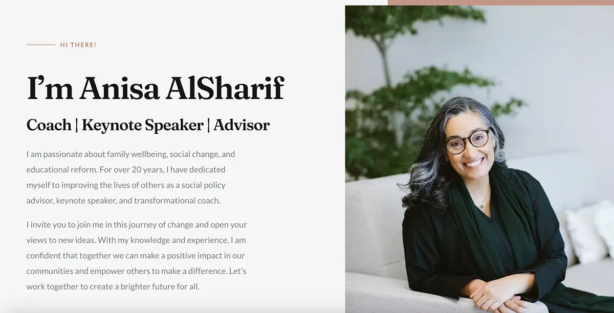Anisa Al Sharif - Social Policy Advisor | Keynote Speaker | Coach